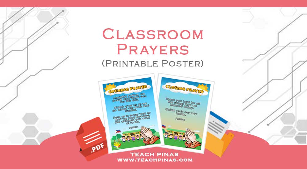 Classroom Prayers Printable Poster - Teach Pinas